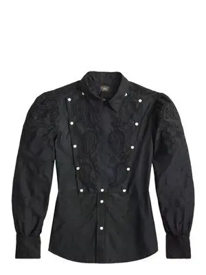 Ralph Lauren Paisley-embroidered Blouse - Black
