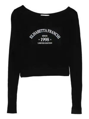 Elisabetta Franchi Open-work Sweater - Black