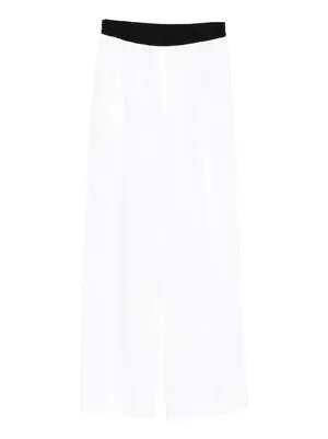 ERMANNO FIRENZE Contrast-waistband Trousers - White