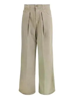 HAIKURE Pleated Wide-leg Jeans - Neutrals