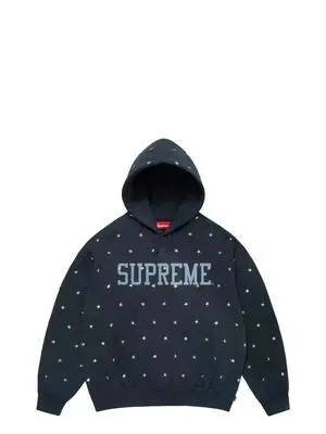 Supreme Stars Studded Hoodie - Blue