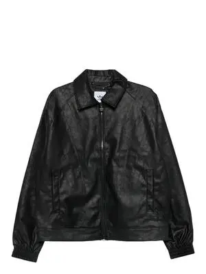 Adidas Santiago Pleather Zip-up Biker Jacket - Black