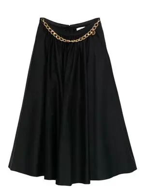 Elisabetta Franchi Chain-embellished Midi Skirt - Black
