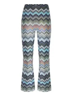 Missoni Chevron Flared Trousers - Blue