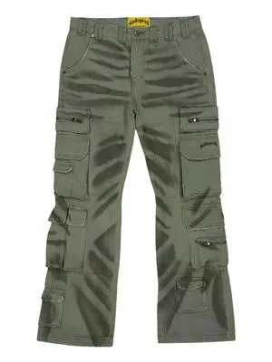 GODSPEED Flared Cargo Trousers - Green
