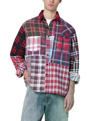 Needles Patchwork-design Shirt - Red
