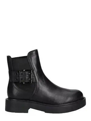 Moschino Buckle-strap Ankle Boots - Black