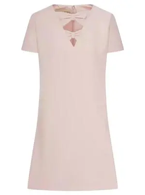 Valentino Garavani V-neck Bow-detail Midi Dress - Pink