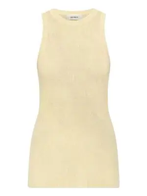 LISA YANG Amya Ribbed Top - Yellow
