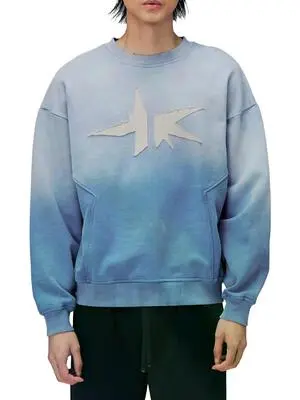 OFF DUTY Logo Appliqué Gradient Sweater - Blue