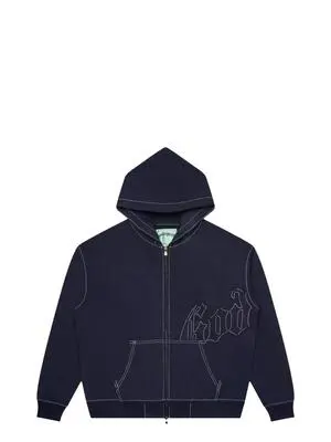 GODSPEED Logo Zip-up Hoodie - Blue