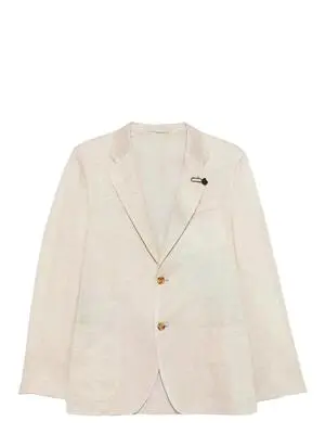 LARDINI Single-breasted Blazer - Neutrals