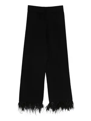 PHILO-SOFIE Feather-hem Trousers - Black