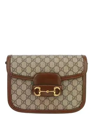 Gucci 1955 Horsebit Monogram Shoulder Bag - Neutrals
