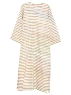 BAMBAH Striped Maxi Dress - Gold
