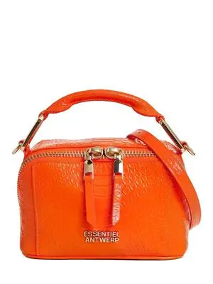 Essentiel Antwerp Croco-effect Zipped Tote Bag - Orange