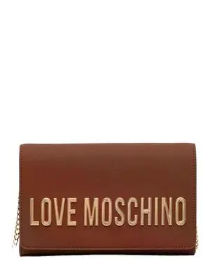 Moschino Logo-lettering Shoulder Bag - Brown