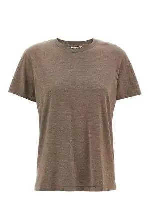 Auralee Crew-neck T-shirt - Brown