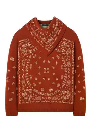 Alanui Bandana Jacquard Knit Sweater - Brown