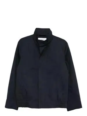 LARDINI Elasticated Hem Bomber Jacket - Blue
