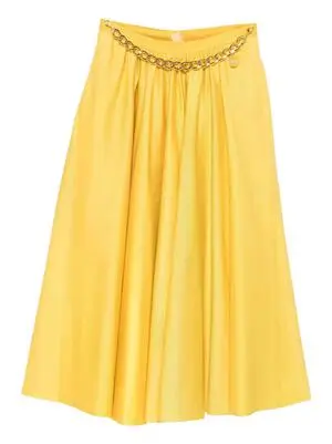 Elisabetta Franchi Chain-detail Midi Skirt - Yellow