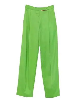 Elisabetta Franchi Pleated Front Tailored Trousers - Green