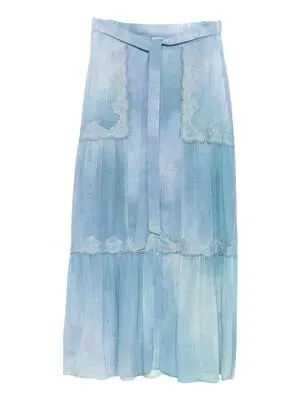 ERMANNO FIRENZE Lace Maxi Skirt - Blue