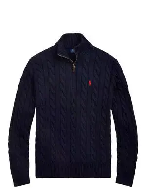 Polo Ralph Lauren Cable-knit Half-zip Sweater - Blue