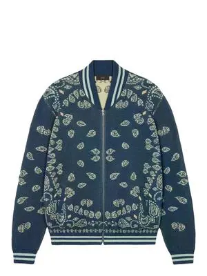 Alanui Jacquard Bomber Jacket - Blue
