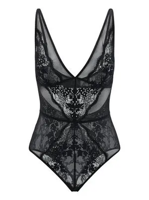 THIRDLOVE All Day Lace Unlined Bodysuit - Black