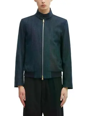 Paul Smith Houndstooth Zip Jacket - Blue