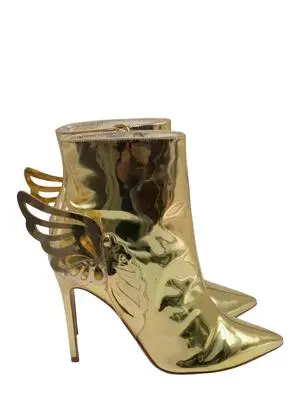 SOPHIA WEBSTER Pointed-toe Wings Ankle Boots - Gold