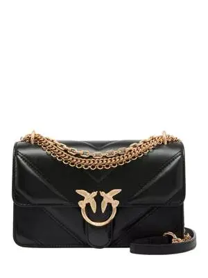 Pinko Mini Love Bag One Quilted Shoulder Bag - Black