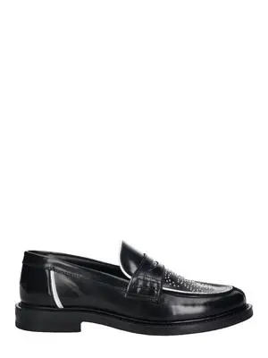 Filling Pieces Stud-embellished Loafers - Black
