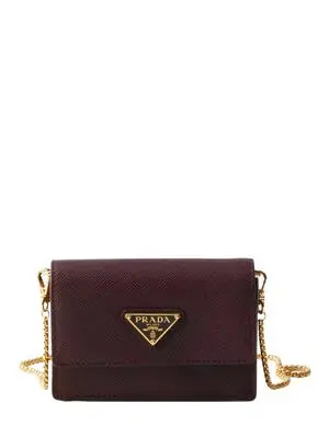Prada Leather Shoulder Bag - Purple