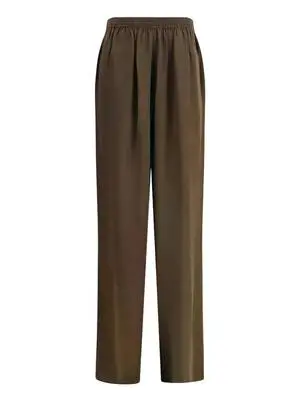PETAR PETROV Wide-leg Silk Trousers - Brown