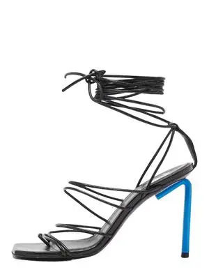 OFF-WHITE Strappy Square-Toe Sandals