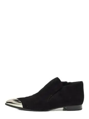 Miu Miu Metallic-toe Ankle Boots - Black