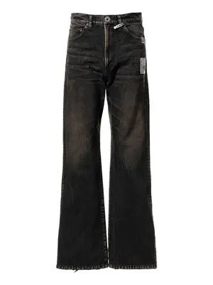 Mihara Yasuhiro Flare Tapered Jeans - Black
