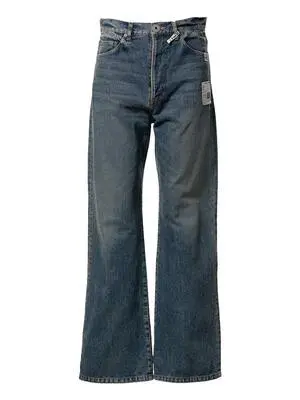 Mihara Yasuhiro Flare Tapered Jeans - Blue