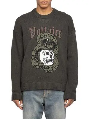 Zadig&Voltaire Snake Graphic Logo Sweater - Tilleul