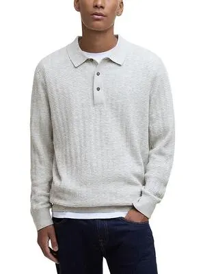 Barbour Smeaton Knitted Polo Sweater - Grey Marl