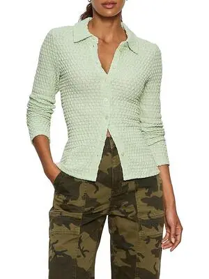 Sanctuary Dreamer Textured Shirt Detox Green