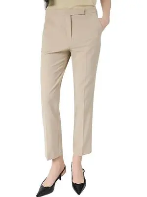 Gerard Darel Alya Straight Ankle Pants - Beige