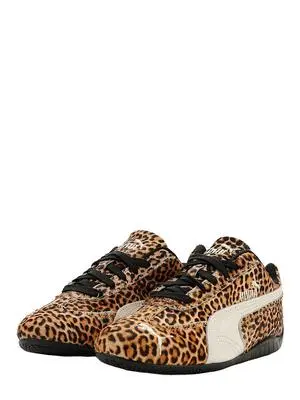 PUMA Speedcat Leopard Calf Hair Sneakers - Black