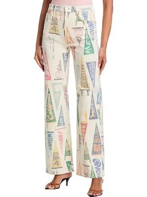 MOTHER The Maven Sneak High-rise Wide-leg Jeans - Pep Rally