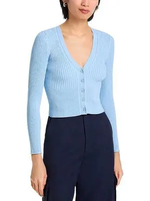 Simkhai Ailany V-neck Cardigan Sweater - Tidepool