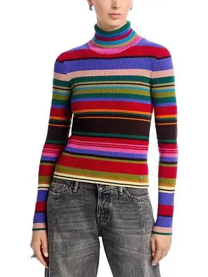 Acne Studios Striped Wool Sweater - Red/purple