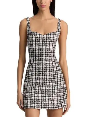 Alice + Olivia Eve Sweetheart Mini Dress - Black/off White