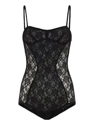 Attico Lace Bodysuit - Black